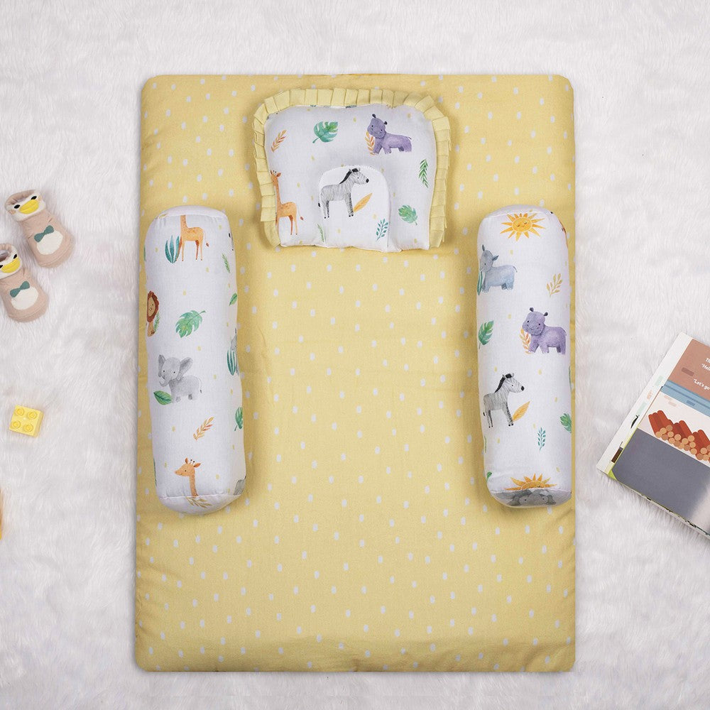 Yellow Into The Wild Organic Cotton Mattress Set – Greenbell